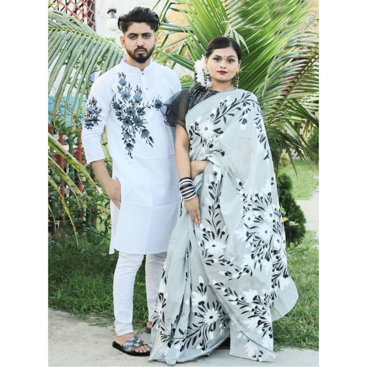 Saree and Panjabi Combo for Couple | Daraz.com.bd