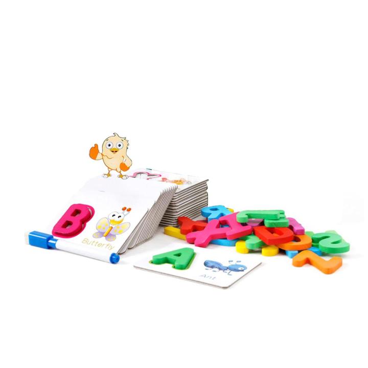 Alphabet Flash Cards Cute Alphabet Flash Cards Building Block Toy ...