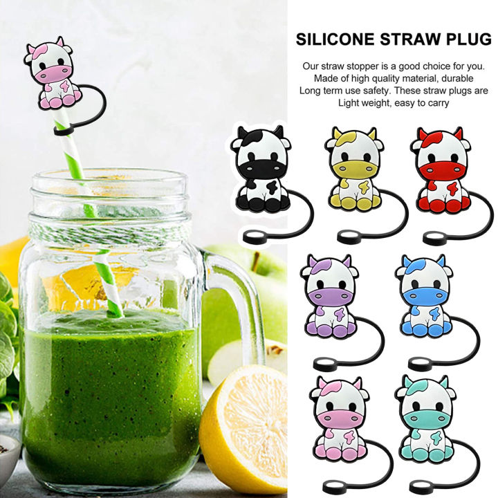 Straw Drinking Experience Cute Cow-shaped Reusable Straw Covers Keep ...