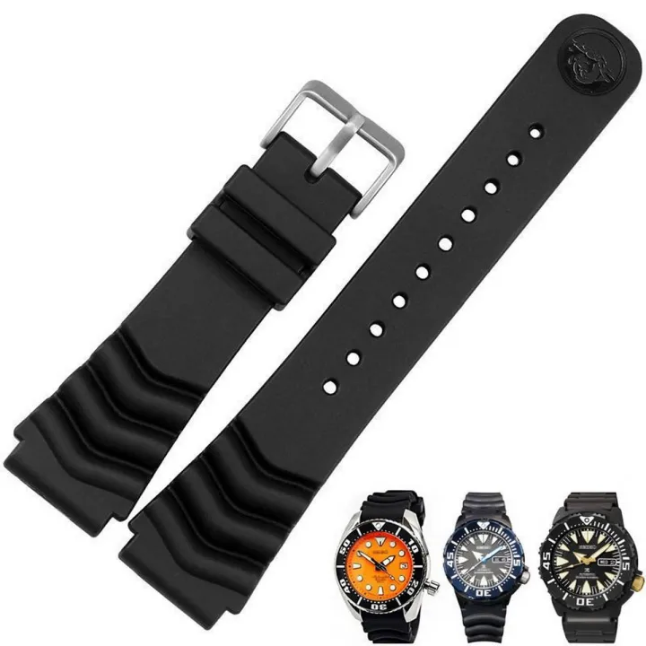 18mm 20mm 22mm Black Silicone Rubber Strap for Prospex Ananta Diver ...