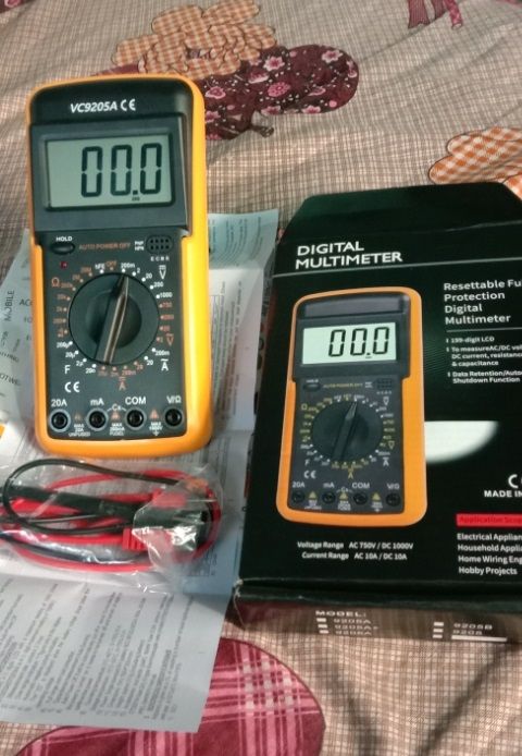 VC9205A Digital Multimeter Capacitance Multi Meter with Probes ...