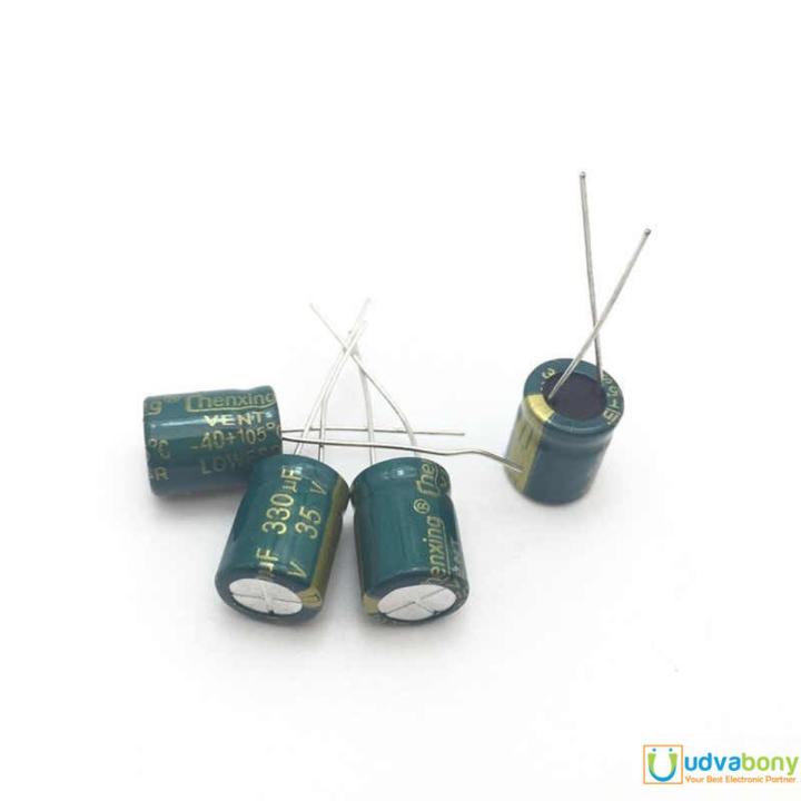 Radial 330uF Electrolytic Capacitor 35V-5Pcs | Daraz.com.bd