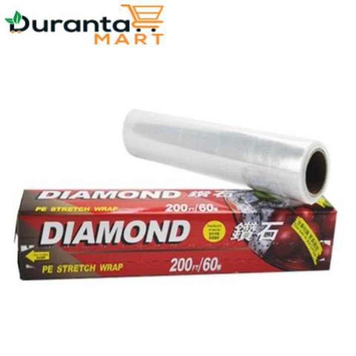 Diamond Stretch Wrap Foodgmrade Plastic Wrapping Roll 60 Meter | Daraz ...