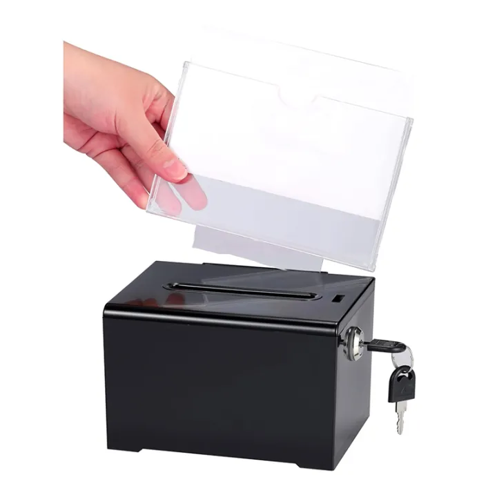 【Limited stock】 Donation Box with Lock - Suggestion Box with Slot ...
