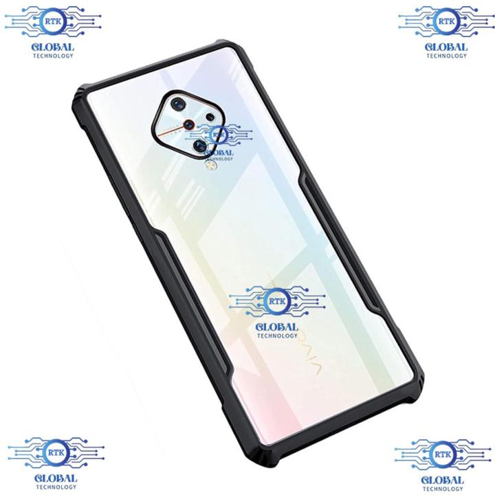 Rtk For Vivo S1 PRO Xundd Transparent Crystal Clear Hard PC Back Shockproof Case (Black | Daraz ...