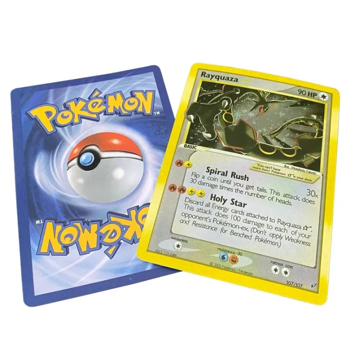 Pokemon 1pcs Cards 1996 Years English Card Rayquaza Charizard Blastoise ...