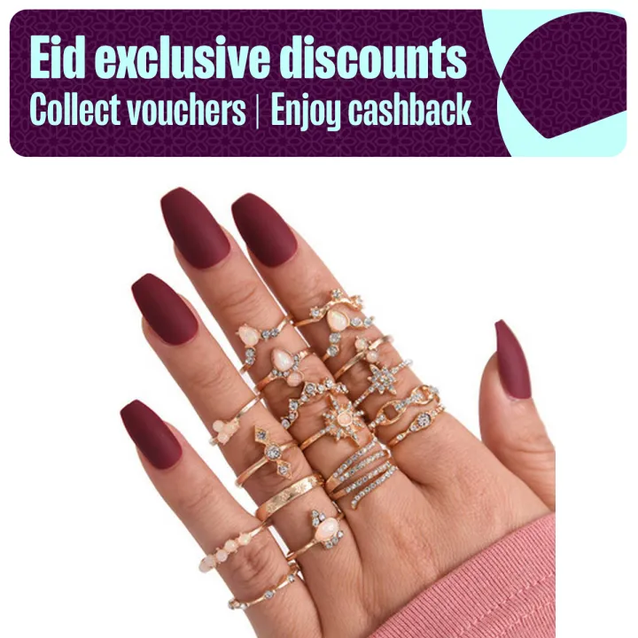 17 Rings! Joint Ring Stackable Gold_Ring | Daraz.com.bd