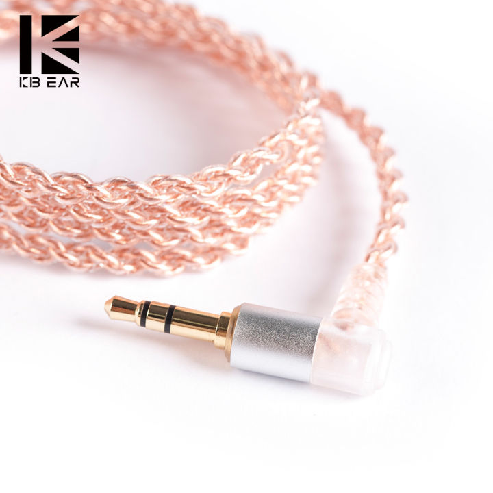 Keephifi Kbear 4 Core Copper Cable With Mic 2pin/qdc/tfz/mmcx 3.5mm Connector For Kbear Ks2 Lark ...
