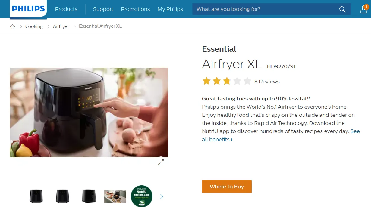 Buy PHILIPS 2000W HD-9270 Air Fryer at Best Price in Bangladesh