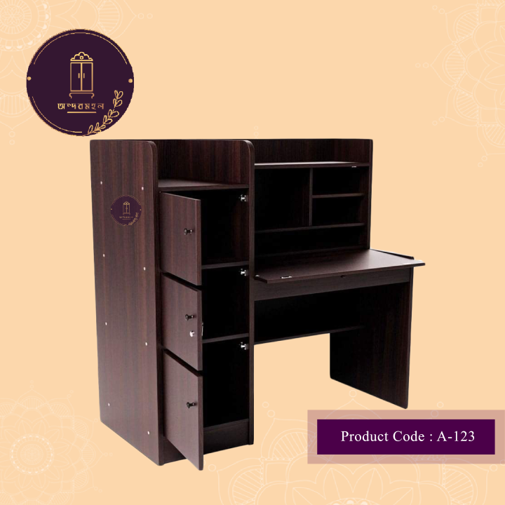 Andormahal Classic Reading Table/laptop table with big book shelf made ...