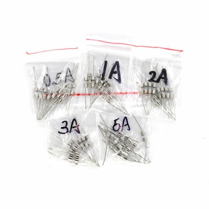 【happy one】50PCS 5Values Fast Blow Glass Fuse Kit With Pin 3x10mm F0.5A ...