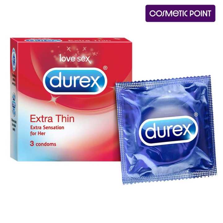Durex Extra Thin Condom - 3Pcs Pack (Made In India) | Daraz.com.bd