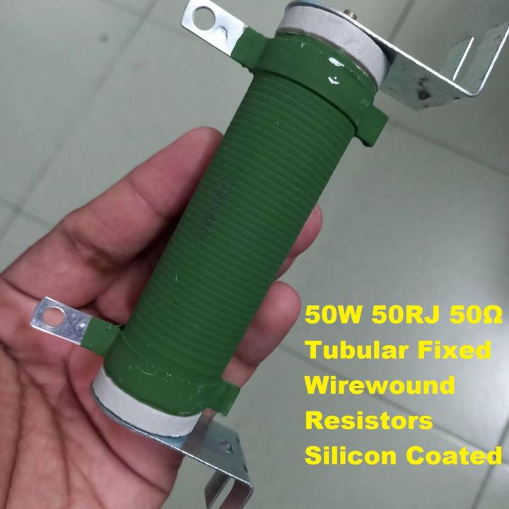 Tubular Wirewound Resistors 50 Ohm 50W 50RJ Silicon Coated Radial ...