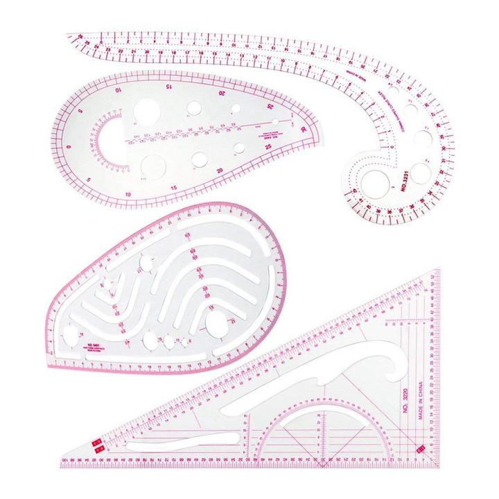 Exquisite product Sewing Ruler Set (4 Pcs) - Metric Ruler Set French ...
