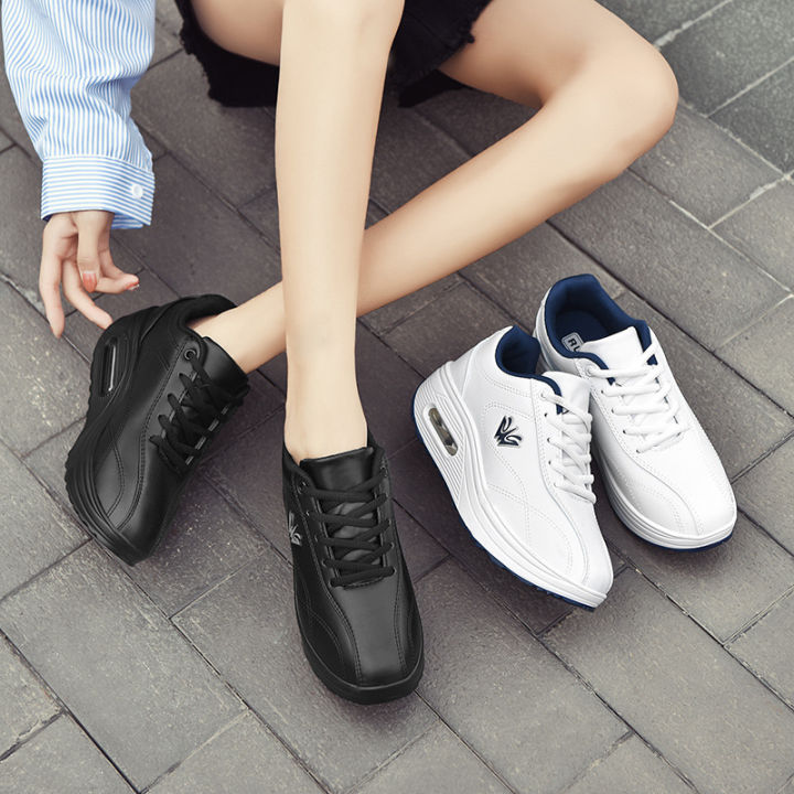 New Fashion Sports Women's Shoes Casual Shoes Leather Solid Color Small ...