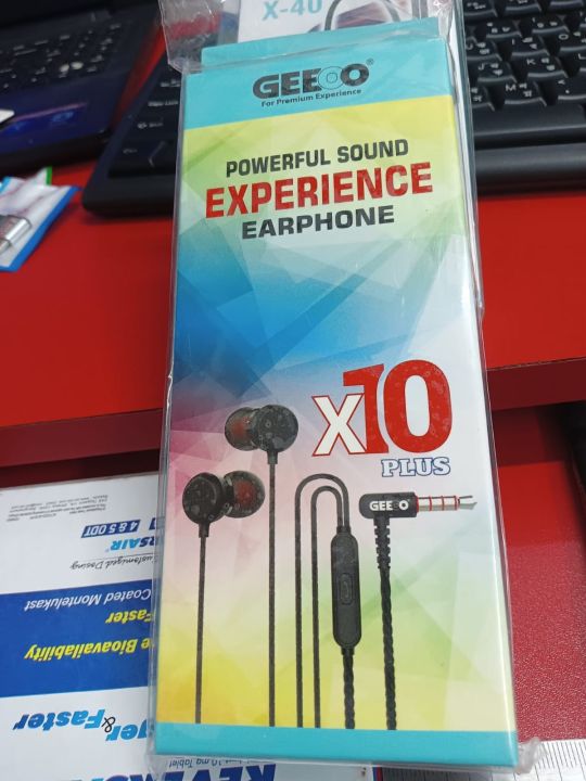 GEEOO Powerful Sound X10 Plus In Ear Earphone with Mic Headphone ...