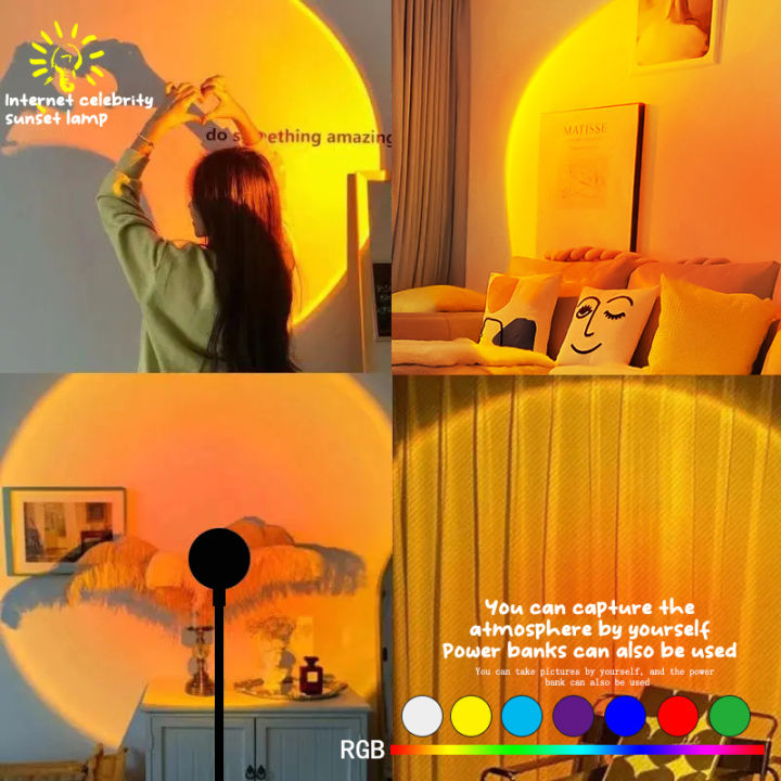 RGB Sunset Lamp Projection Led Night Light Sunset Projection Lamp ...