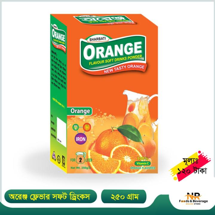 Shorboti Soft Drink Powder (Orange) 250gm | Daraz.com.bd