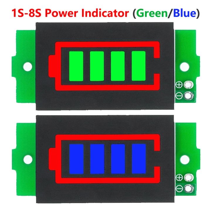 1-8S 1S/2S/3S/4S Single 3.7V Lithium Battery Capacity Indicator Module ...