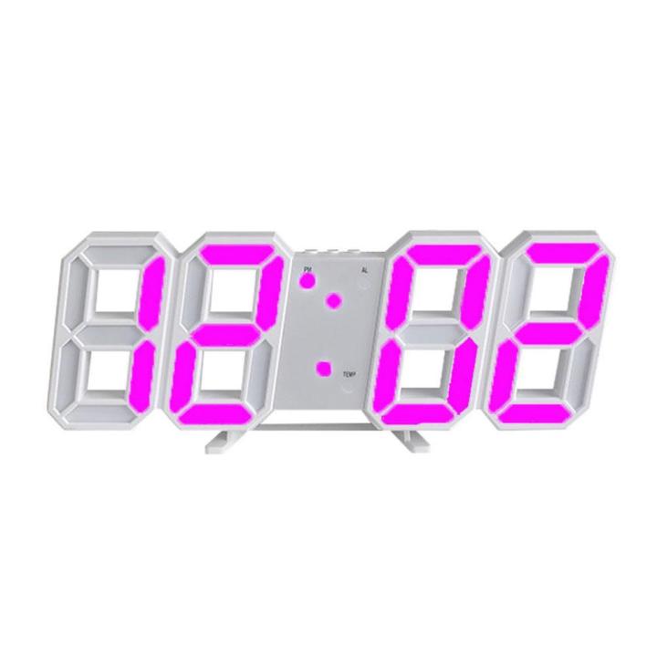 3D LED Digital Clock Electronic Table Clock Alarm Clock Wall Glowing Hanging Clocks | Daraz.com.bd