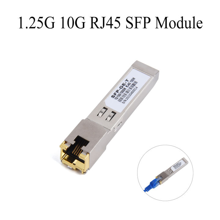 Gigabit RJ45 SFP Module 10M/100M/1000M Adaptive 1000Mbps 1.25G 10G ...