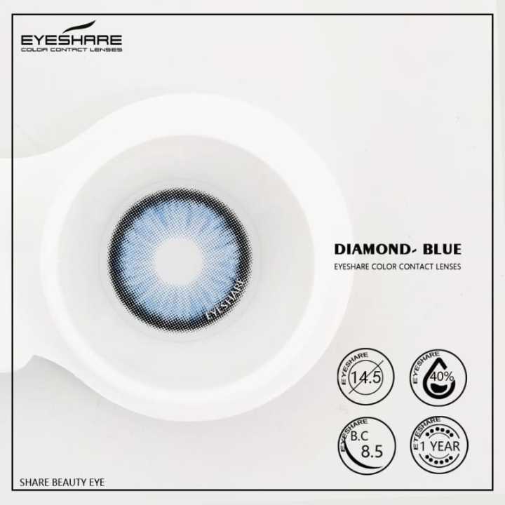 KSSEYE Brand Norko Diamond BLUE eyes lense wit kit for eyes fashion ...