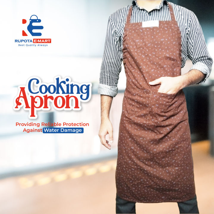 Premium Printed Kitchen Apron | Soft Adjustable Chef Apron with Pockets ...