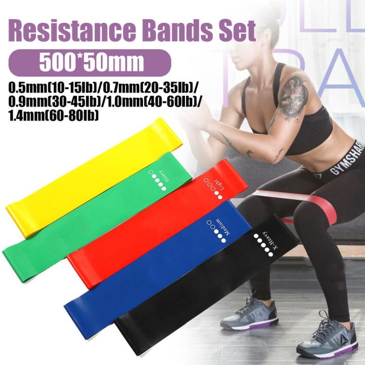 Exercise Thera Band Resistance Band (5 Pcs Set) | Daraz.com.bd