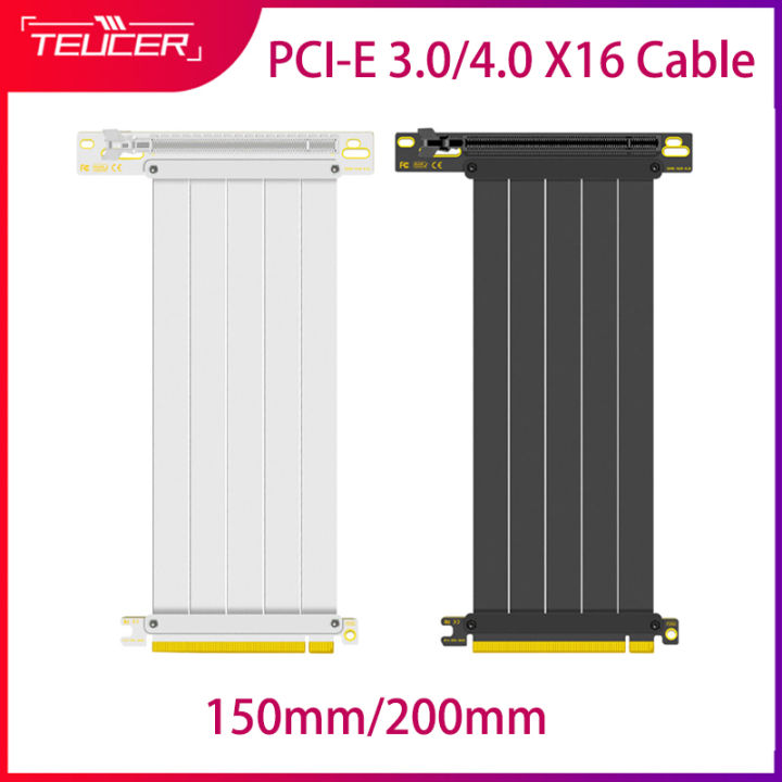 TEUCER PCIE 4.0 X16 Extension Cable PCI Graphics Card PCl-E X16 Riser ...