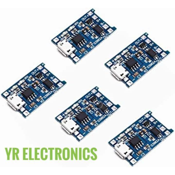 Tp4056 Lithium Battery Charging Board 5V 1A 18650 Battery Charger 5Pcs ...