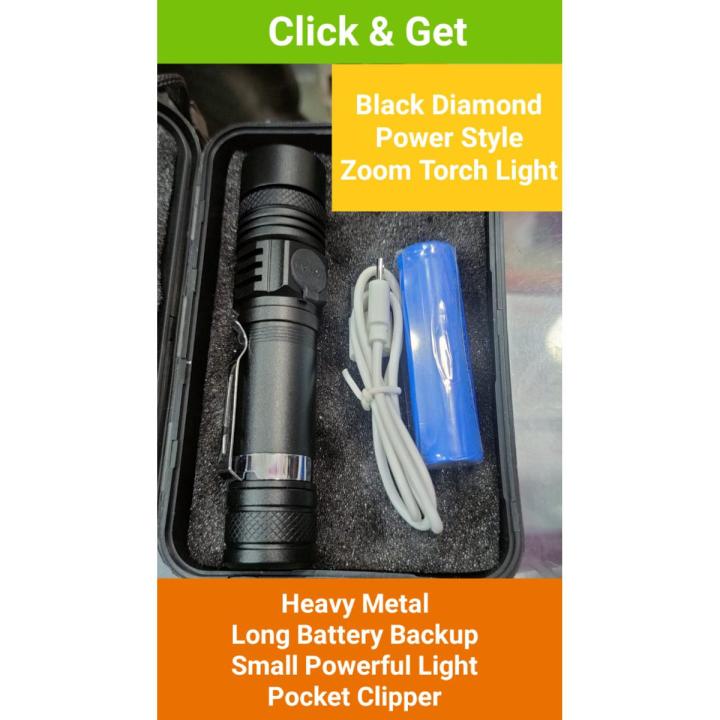 Torch light for Long Shot Zoomable Powerful usb rechargeable Waterproof ...
