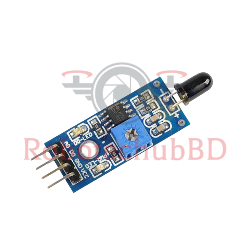 Flame Sensor Module 4-Pin (Blue) | High-Sensitivity Infrared Fire ...