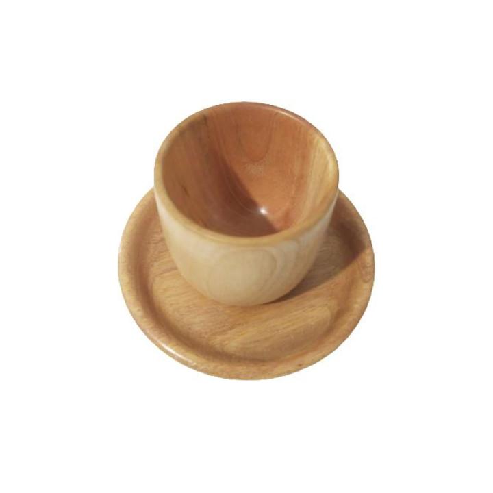 Wooden Tea Cup With Plate - Perfect Set For Enjoying Your Favorite ...