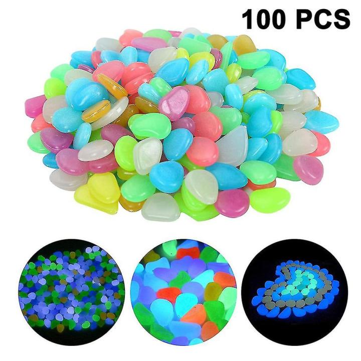 100 Pieces Radium Stone Colorful Luminous Glowing Pebbles | Daraz.com.bd