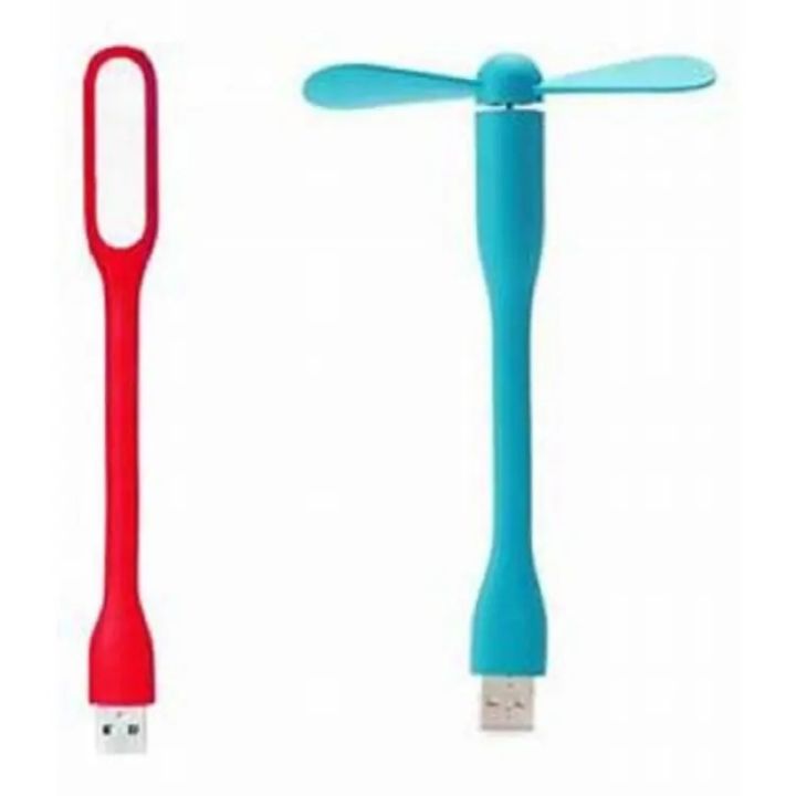 Creative USB Fan Flexible Portable Mini Fan USB LED Light Lamp For Power Bank Notebook Computer ...