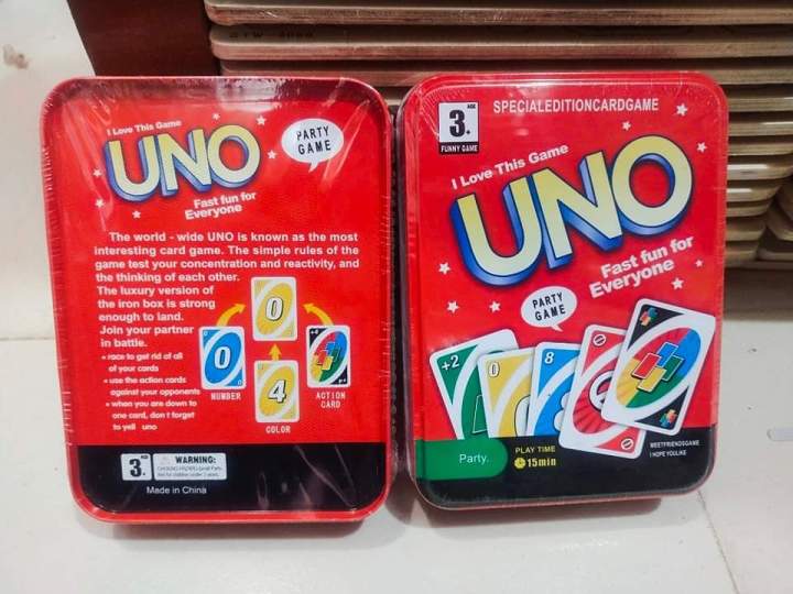 UNO Classic Family Fun luxury Version Card Game In Steel Box | Daraz.com.bd