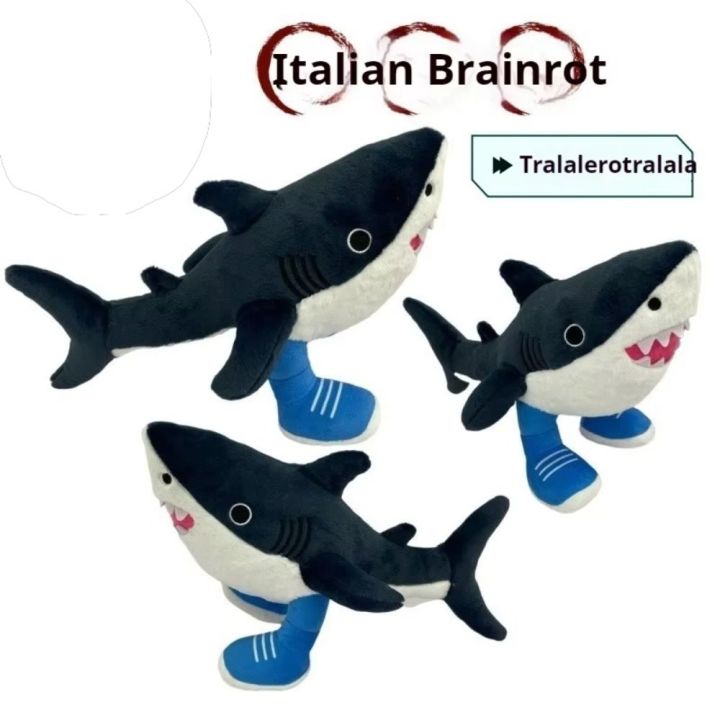 Peripheral Toy Italian Brainrot Plush Tralalelotralala Shark Toy Ai ...