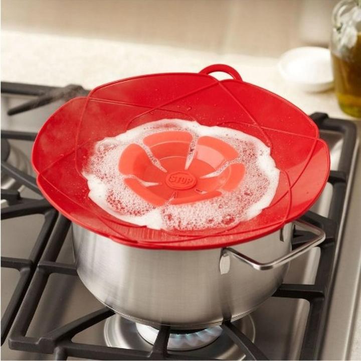 Multi-function Silicone lid Spill Stopper Cover Cooking Tools Silicone ...