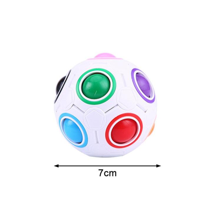 【happy one】Rainbow Ball Magic Cube Child Antistress Toy Educational ...