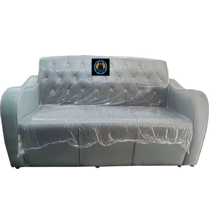 3 seater back stone fixed apple arm box sofa Ash Colour-Modern box sofa ...