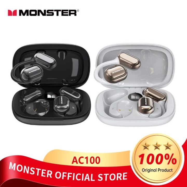 Monster Open Ear AC100 Bone Conduction Bluetooth 5.3 Wireless Sports ...