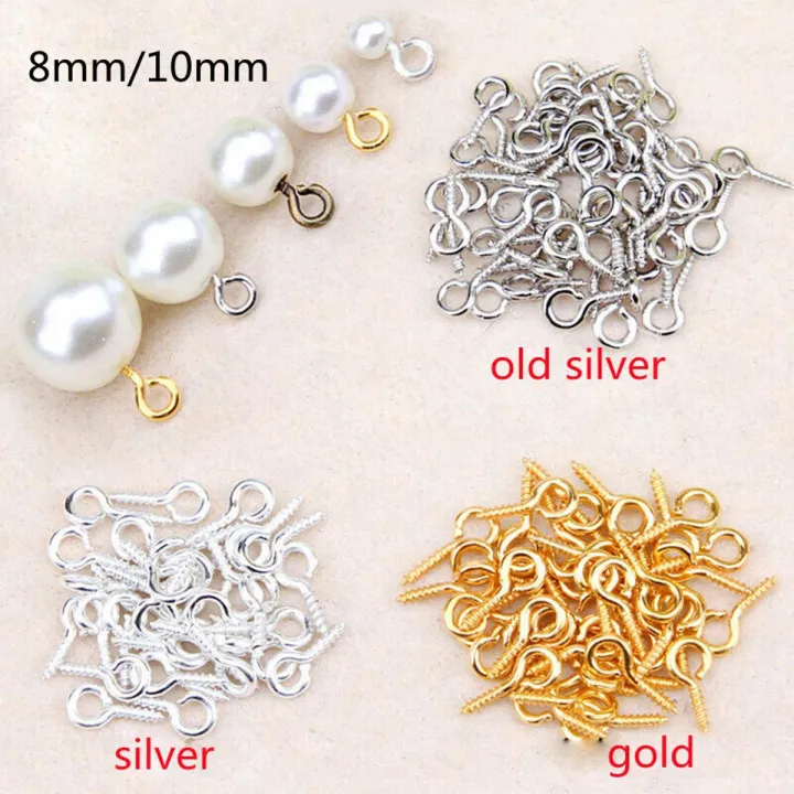 300 Pcs Mini Screw Eye Pins -for DIY Bracelet Earrings Jewelry Making ...