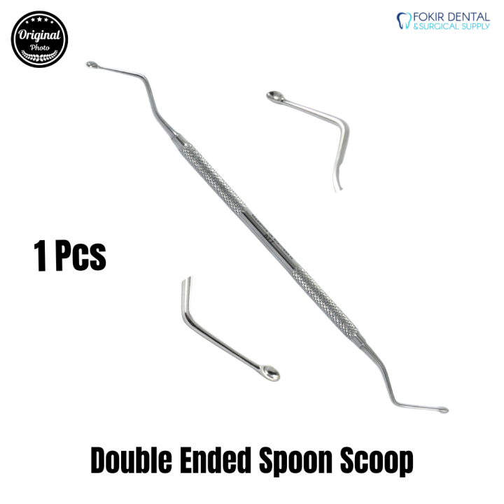 1 Pcs Double Ended Spoon Scoop Periodontal Dental Instrument ...