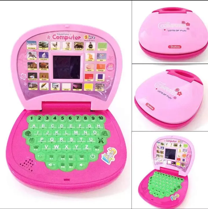 Educational Computer ABC and 123 Learning Kids Toy Laptop with LED ...