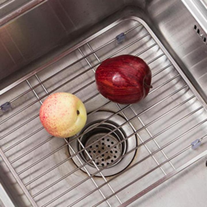 304 Stainless Steel Sink Drainer Rack Multifunctional Kitchen Fruit ...