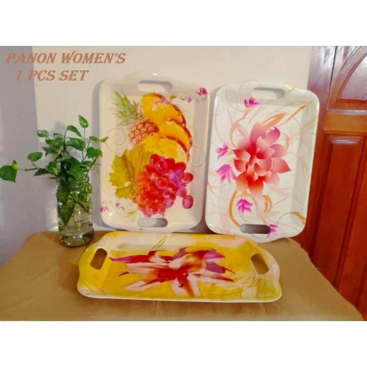 Square Large 18" Inch Melamine Serving Trays/Platters Multi Design. Tea ...