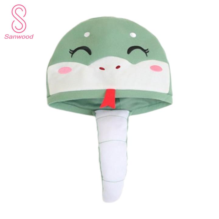 Funny Plush Hats Chinese Zodiac Snake Plush Hat Year of the Snake ...