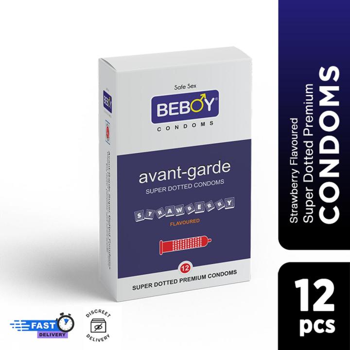 Beboy Avant-garde Super Dotted Condoms 12pcs Strawberry Flavour (Made ...