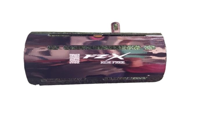 (Black) Yamaha FZX Bike Silencer Cover, Silencer Guard Silencer Muffler ...