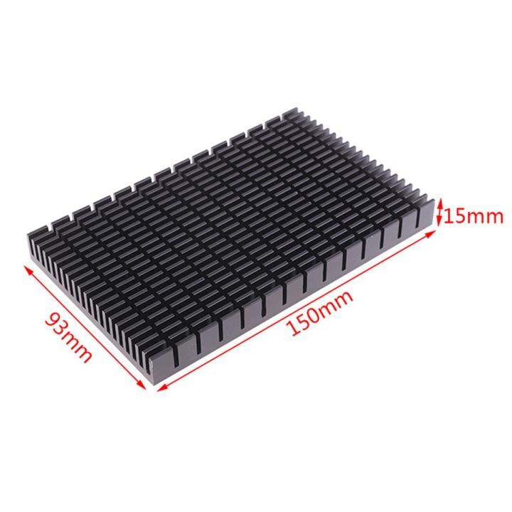 150*93*15MM Heating Panel Heat sink Aluminum Heatsink Plate Black ...